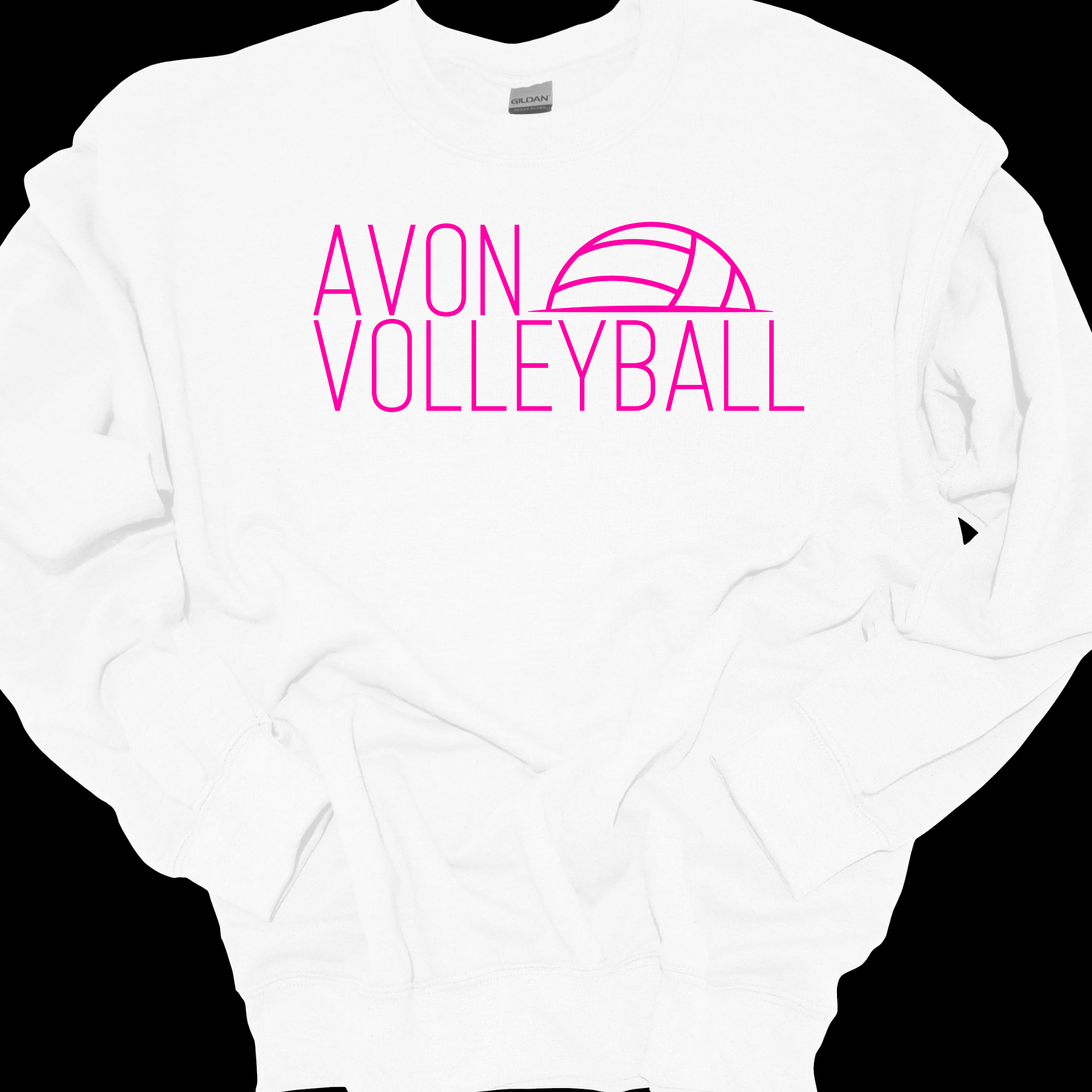AVON VOLLEYBALL HALF BALL (PINK) CREWNECK – Stomislis Customs